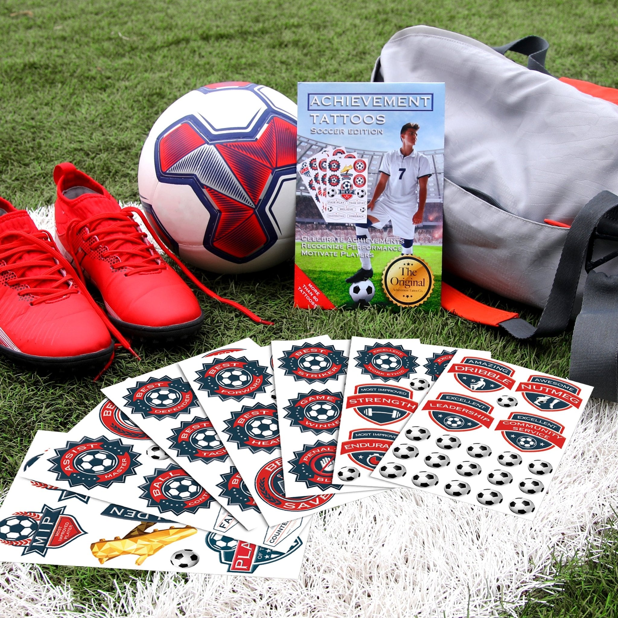 Soccer Achievement Temporary Tattoos